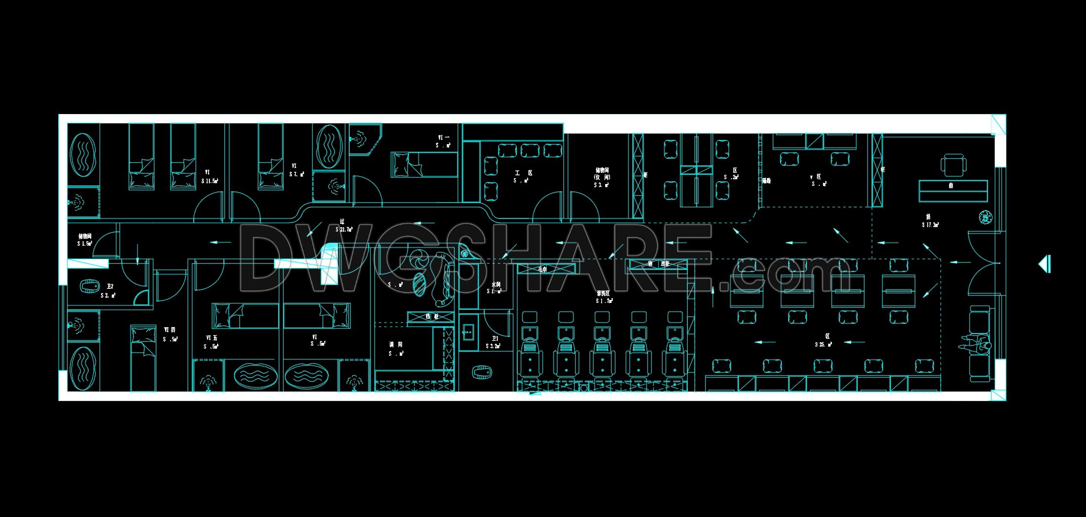 243. CAD Library for Beauty and Hair Salon Equipment – Free Download ...