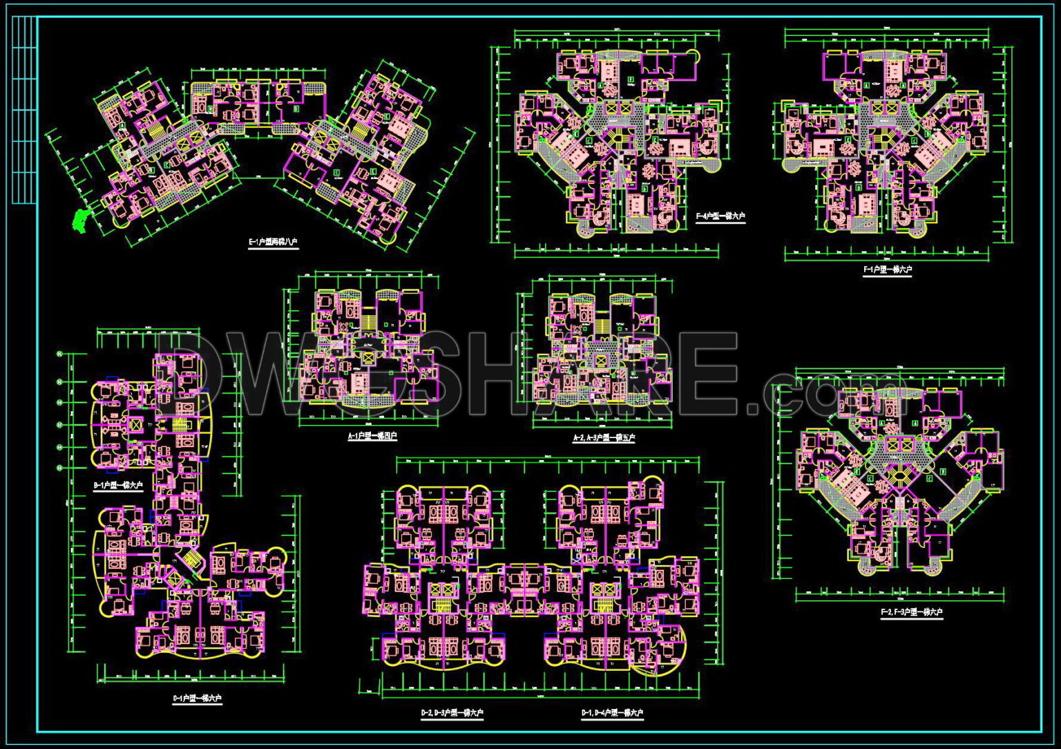 245. Free download sample apartment floor plan CAD drawings