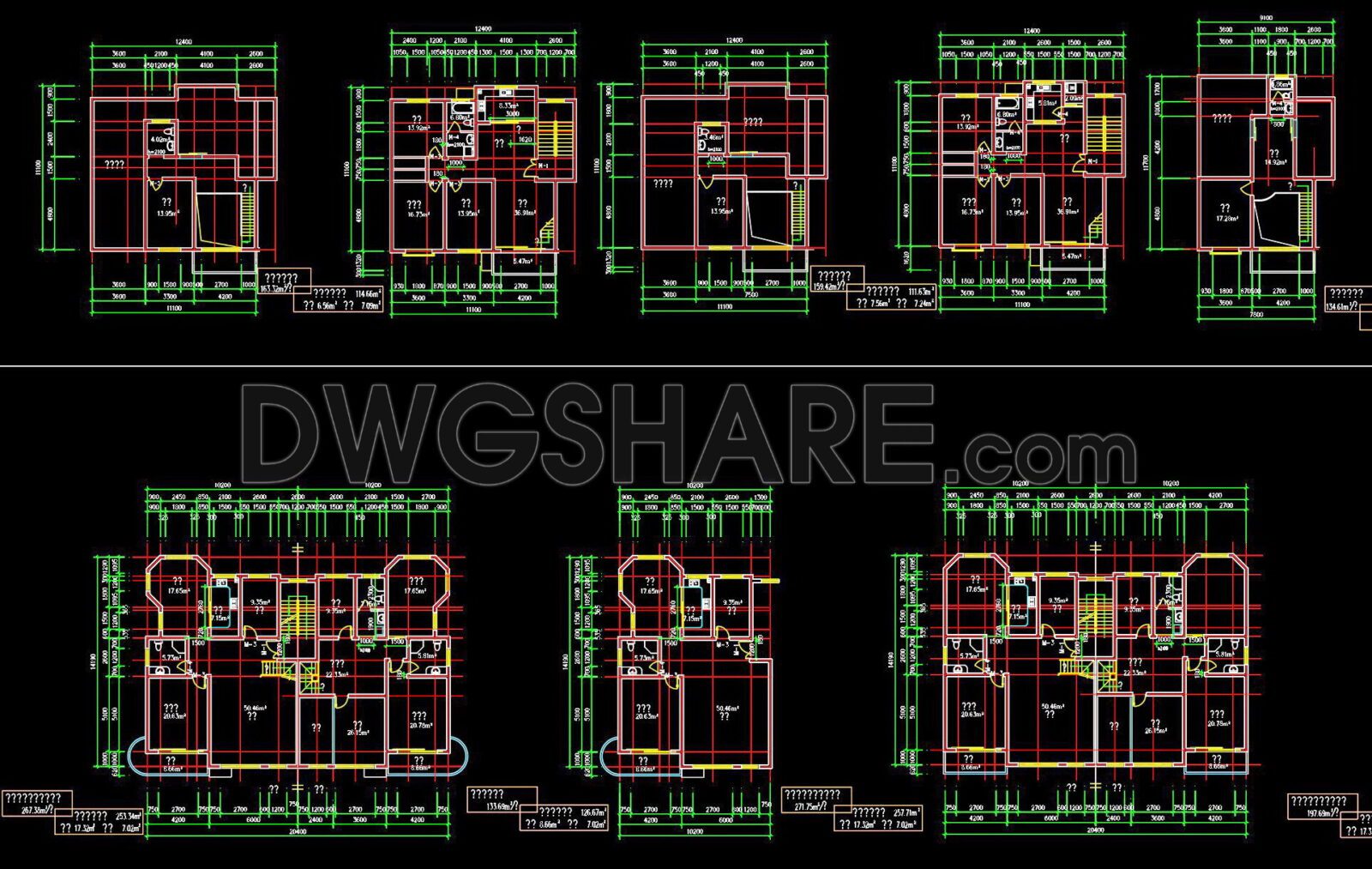 246. Free Download of CAD Drawings for Sample Apartment Floor Plans