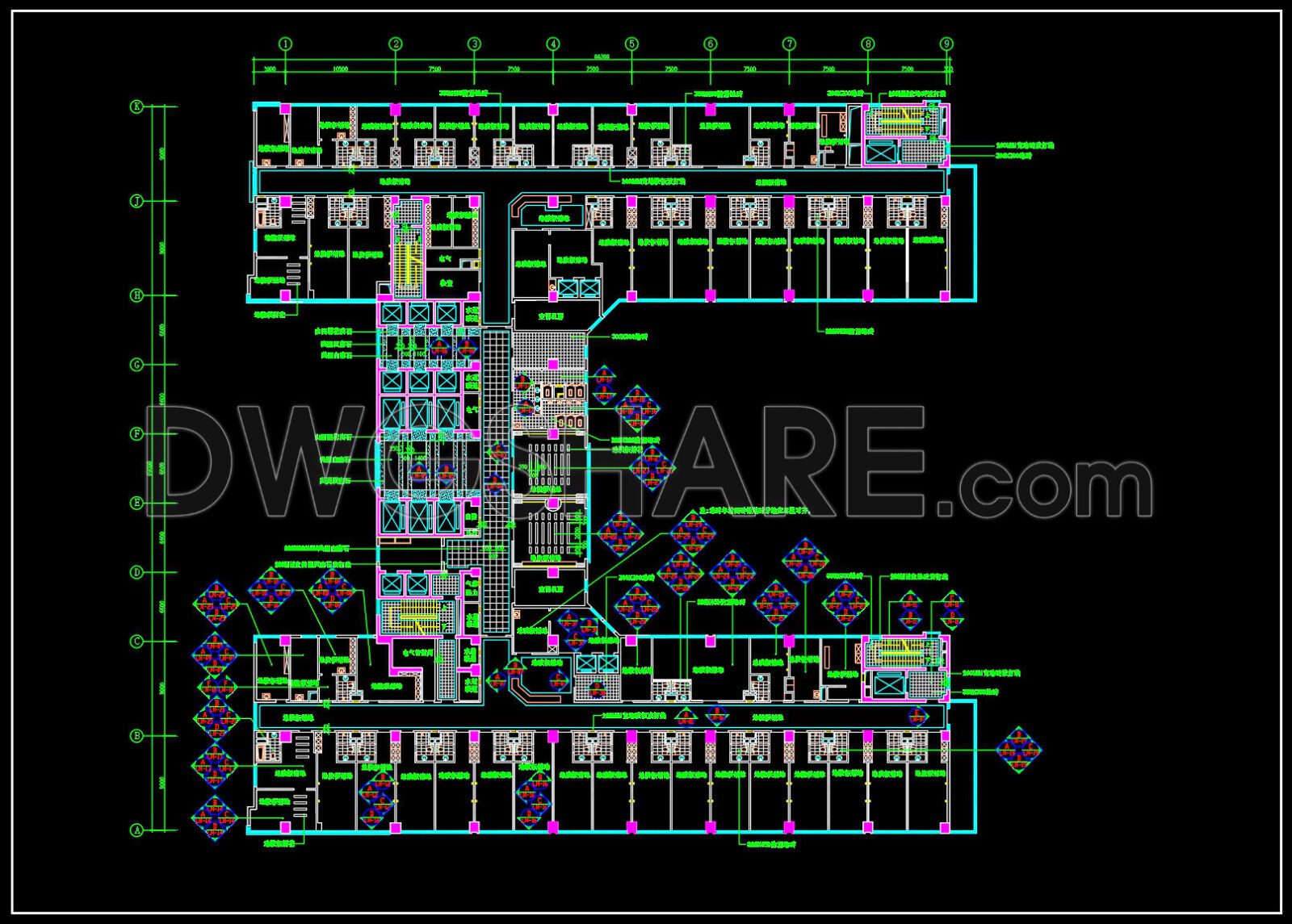 26. Free Download of CAD Construction Drawings for a Hospital