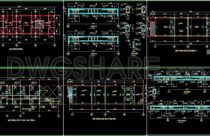 78.Flag Pole Elevation and Sections Details Autocad file
