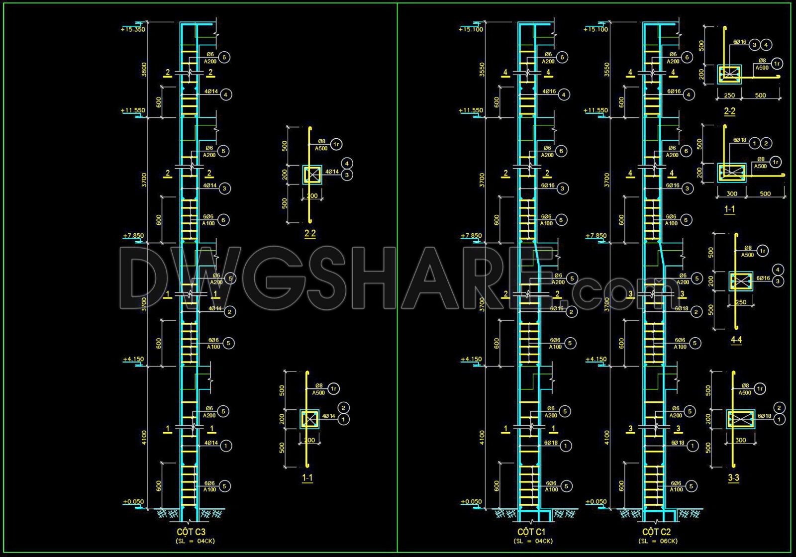 304. Structural Drawings Of -Story House A Complete Project 5m x 18.7m ...