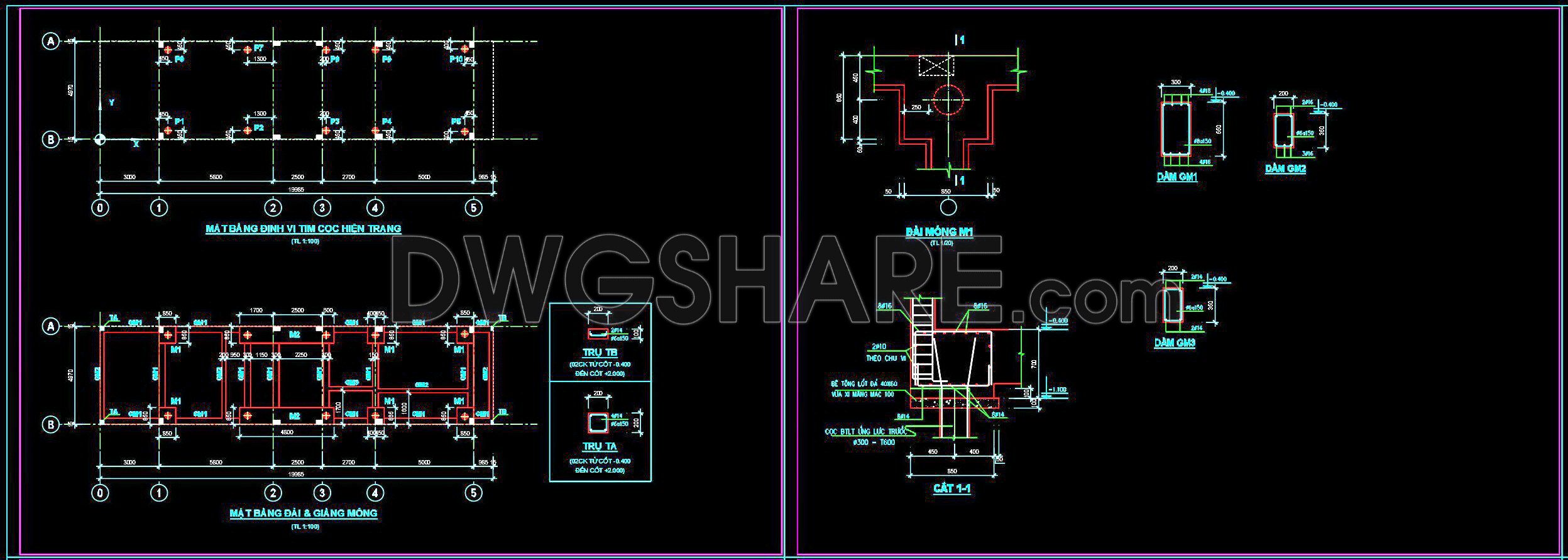 305. Download Free Cad Structural Drawings For A 4.9m X 19m Reinforced ...