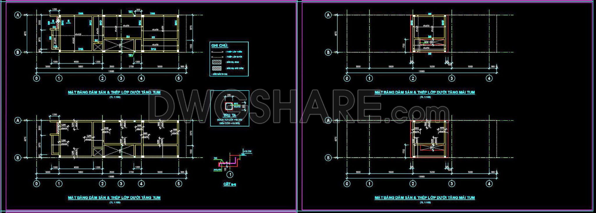 305. Download free CAD structural drawings for a 4.9m x 19m reinforced ...