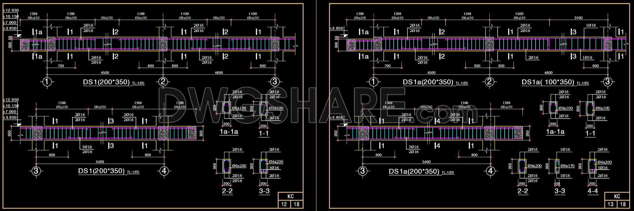 308. Download free CAD structural drawings for a 4.5m x 15.7m ...