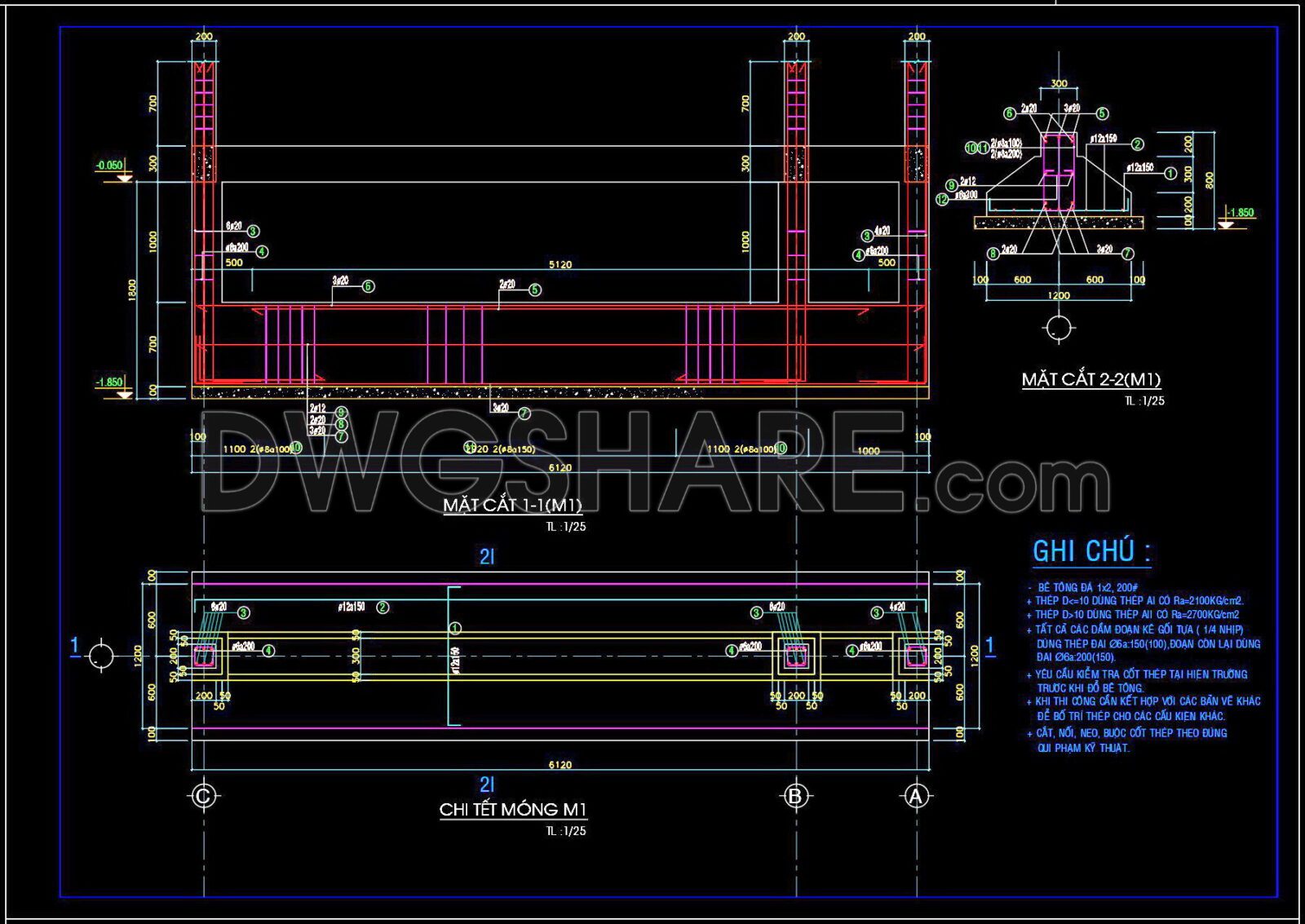 311. Download free CAD structural drawings for a 6m x 20m reinforced ...