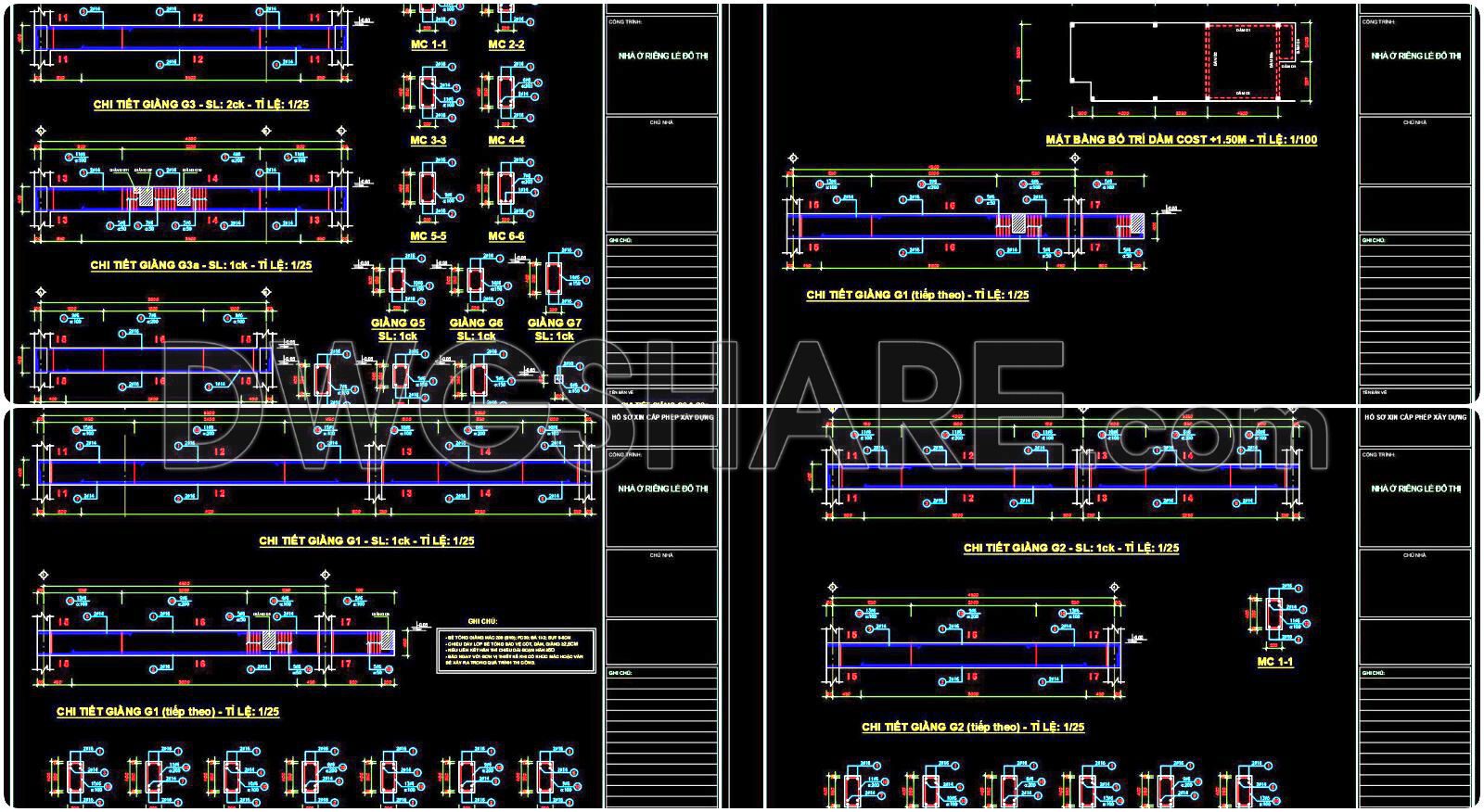 312. Download Free Cad Structural Drawings For A 5m X 16m Reinforced ...