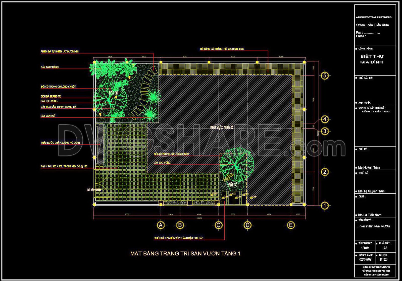 382. Free Download of CAD Drawings for Detailed Garden Design in a Two ...