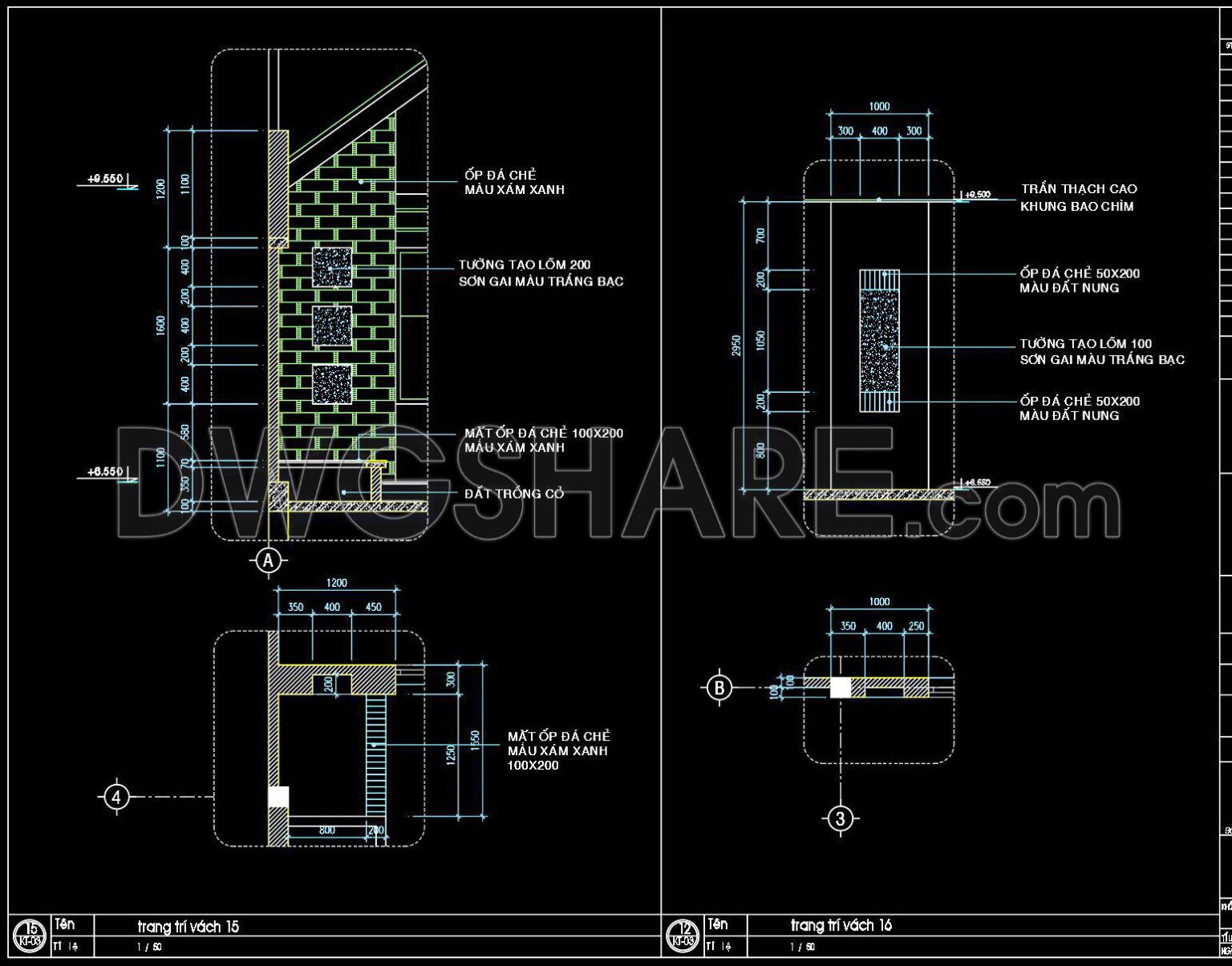 391. Free Download of CAD Detailed Drawings for Interior Wall ...