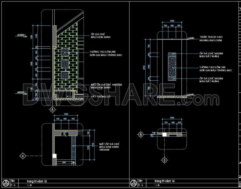 391. Free Download of CAD Detailed Drawings for Interior Wall ...