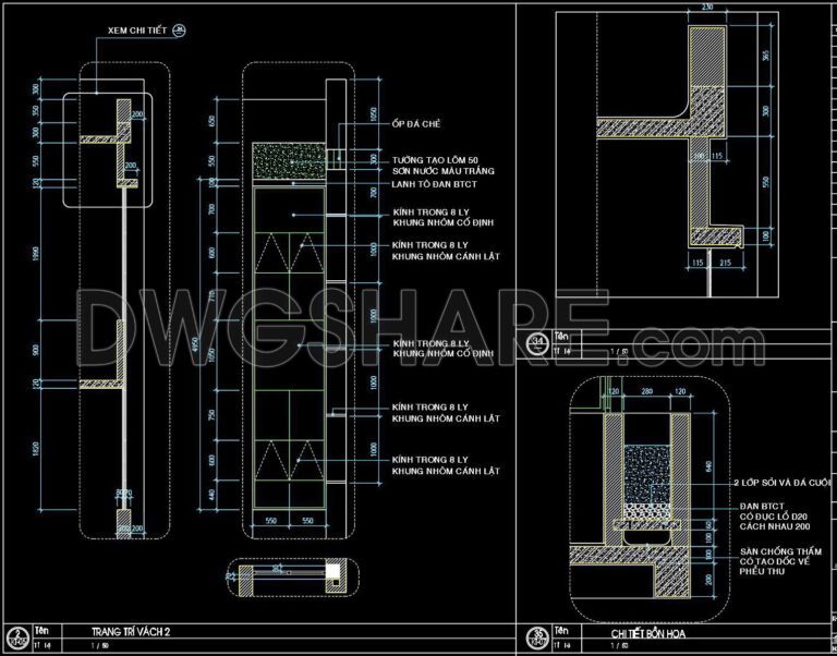 391. Free Download of CAD Detailed Drawings for Interior Wall ...