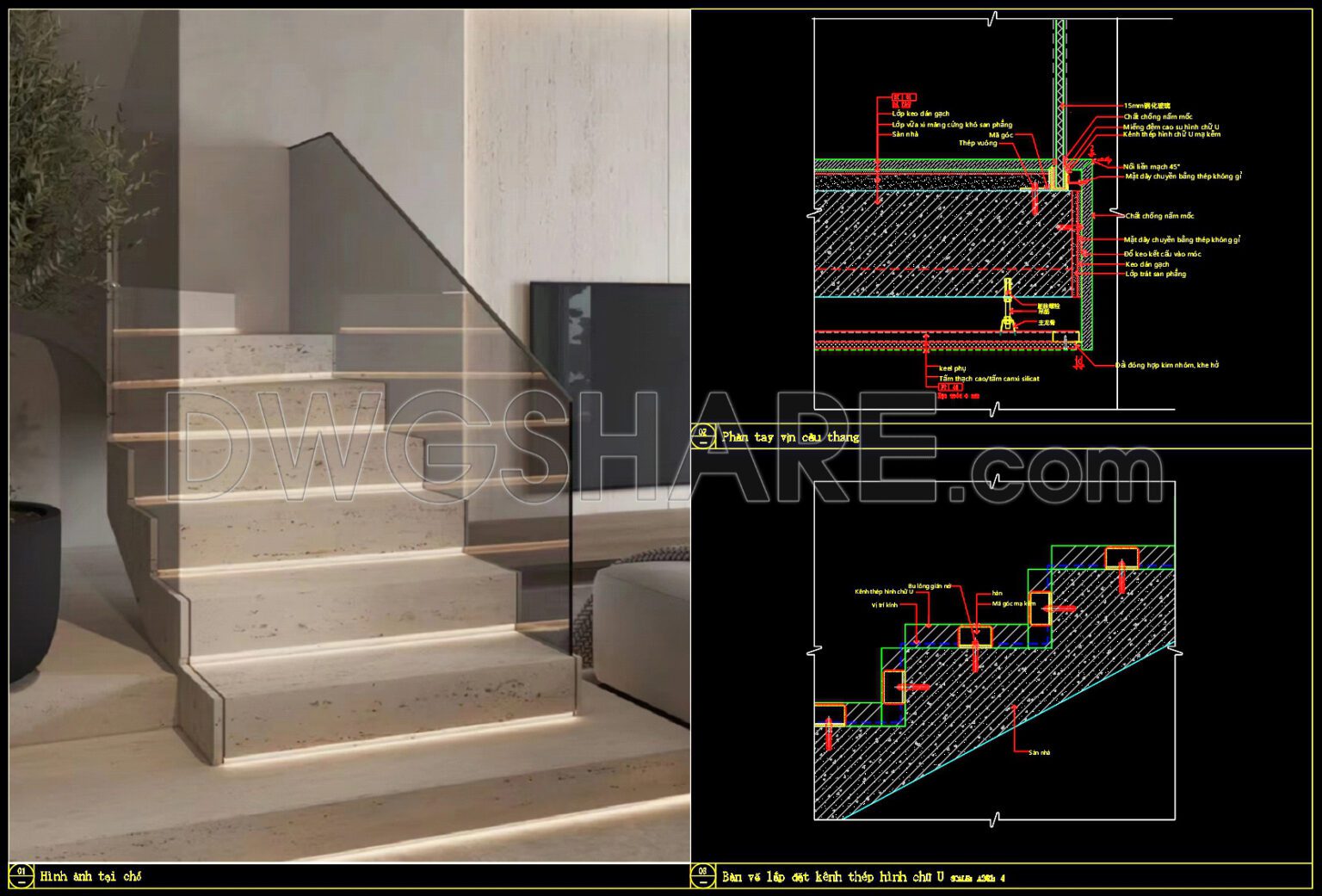 433. Download free CAD drawings of detailed construction for a glass ...