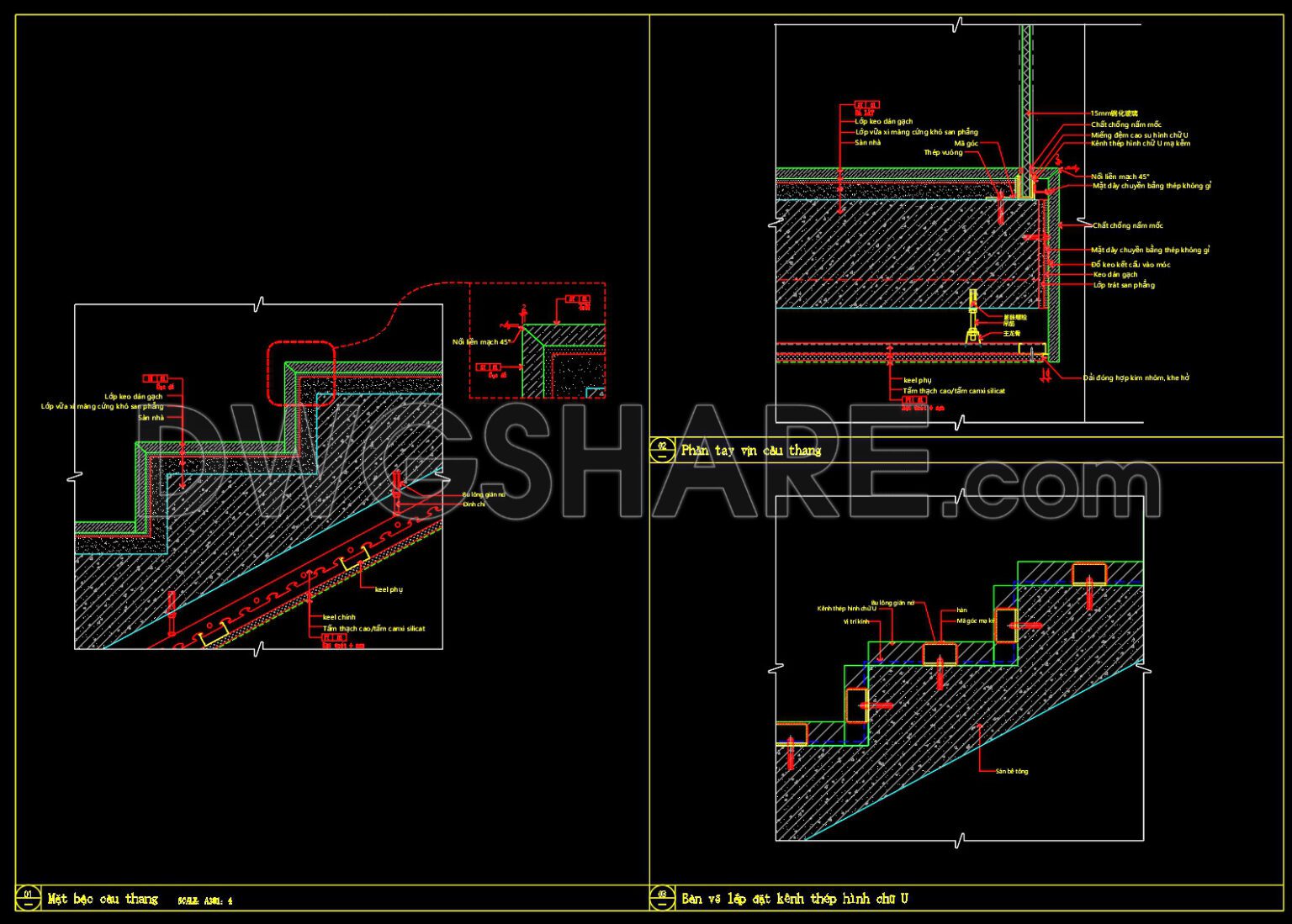 433. Download free CAD drawings of detailed construction for a glass ...