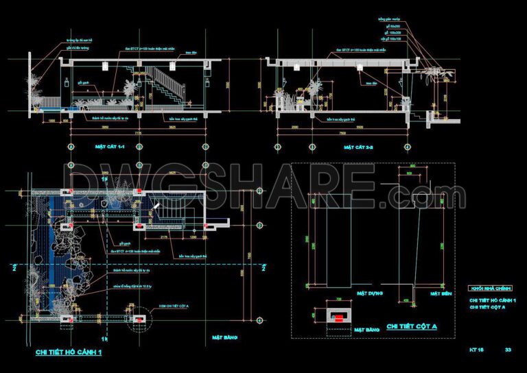 46. Free download of CAD drawings for the Net Viet coffee shop floor ...