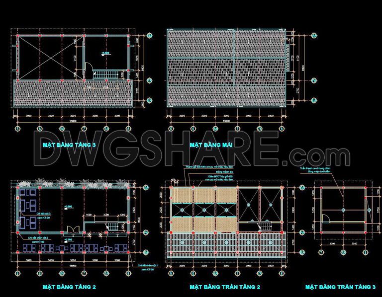 46. Free download of CAD drawings for the Net Viet coffee shop floor ...