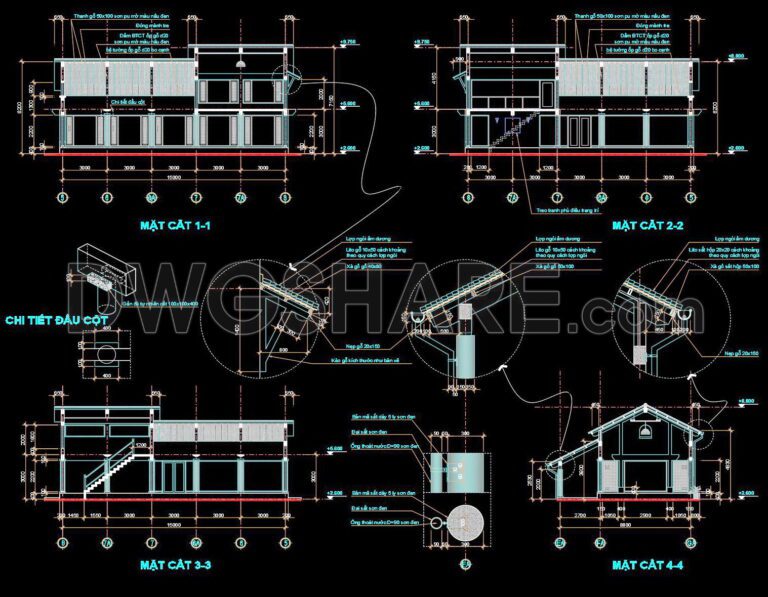 46. Free download of CAD drawings for the Net Viet coffee shop floor ...