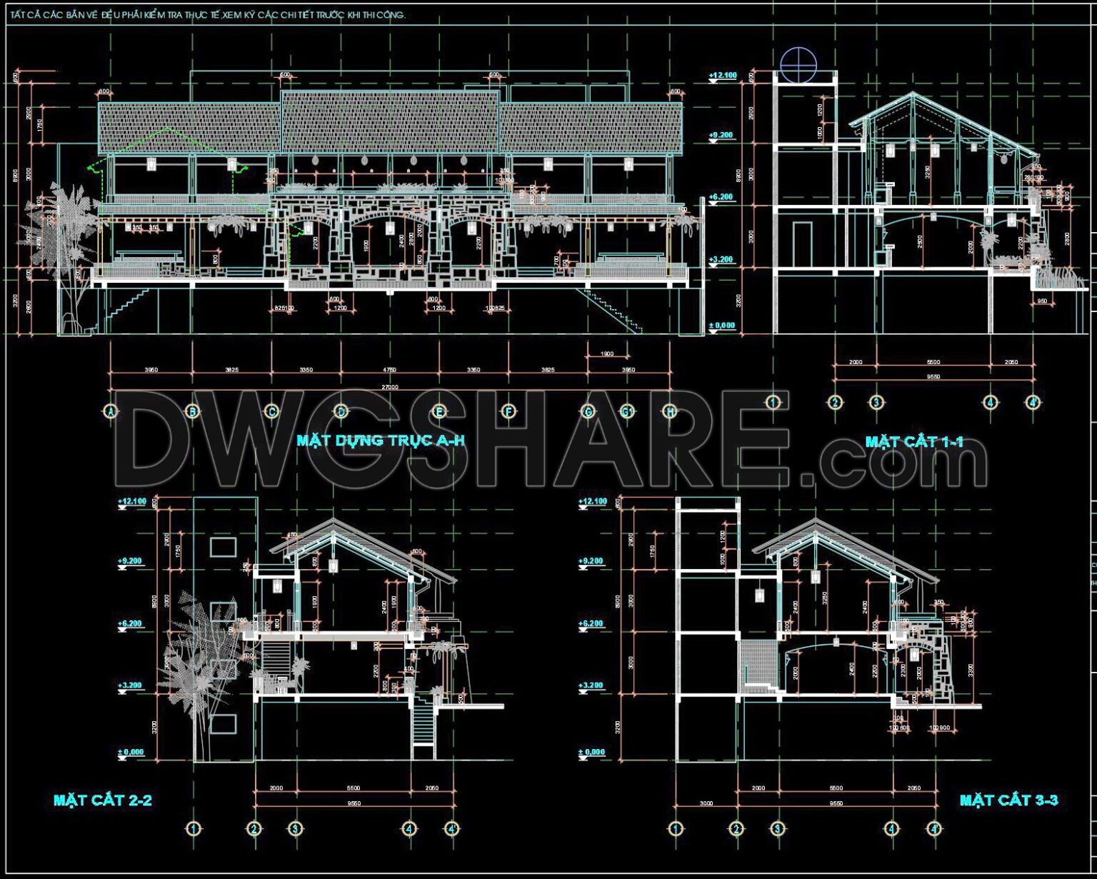 46. Free download of CAD drawings for the Net Viet coffee shop floor ...