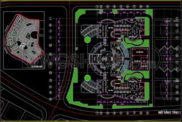 48. Free download of CAD floor plan design for an 860m2 restaurant