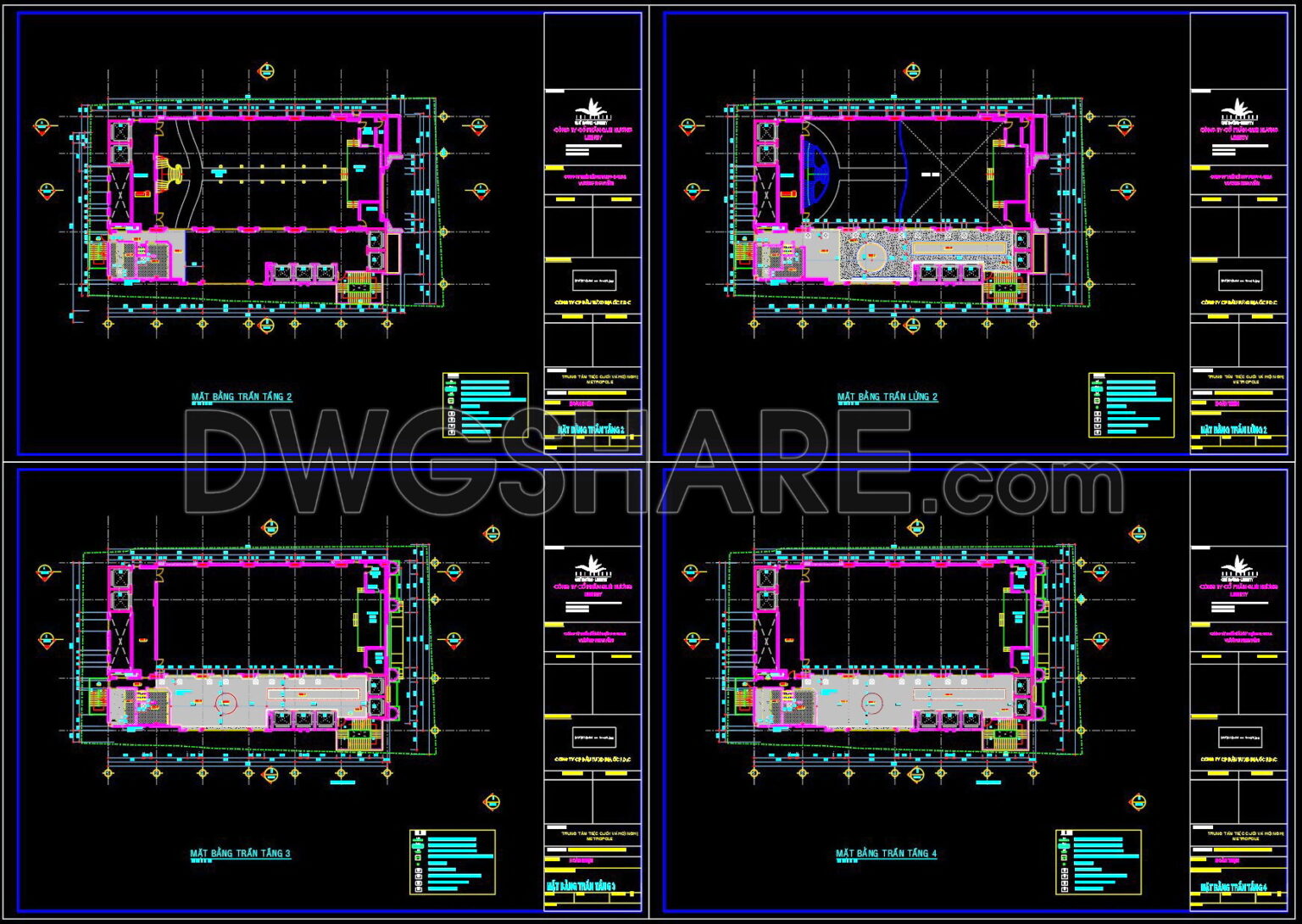 50. Free Download of CAD Floor Plan Design for a 1200m2 Wedding Restaurant
