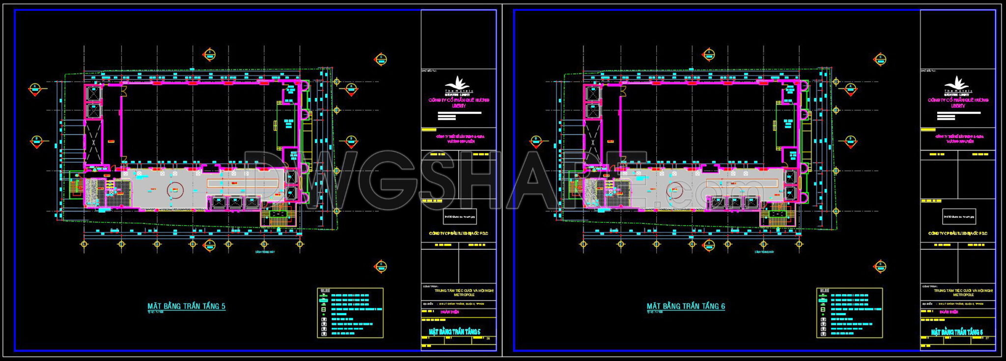 50. Free Download of CAD Floor Plan Design for a 1200m2 Wedding Restaurant