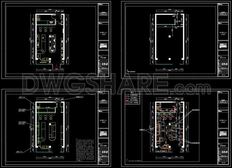 51. Download CAD Drawings for Interior Construction Design of an 80m2 ...