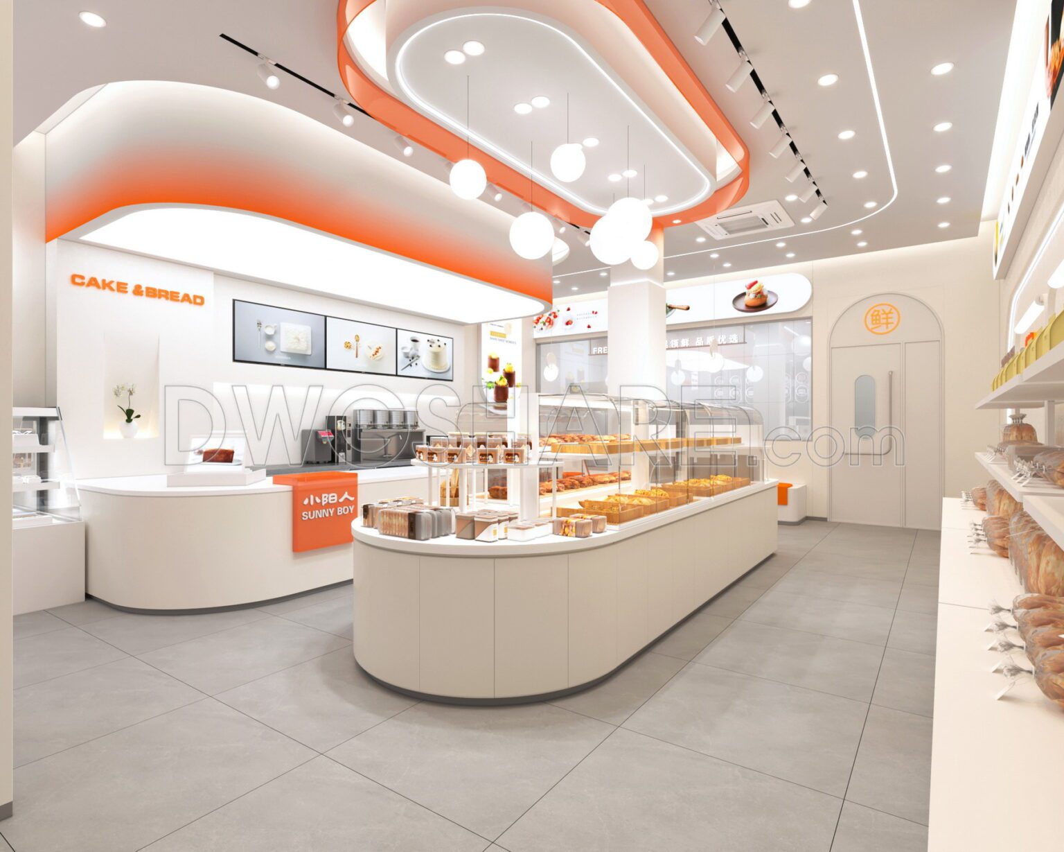 51. Download CAD Drawings for Interior Construction Design of an 80m2 ...