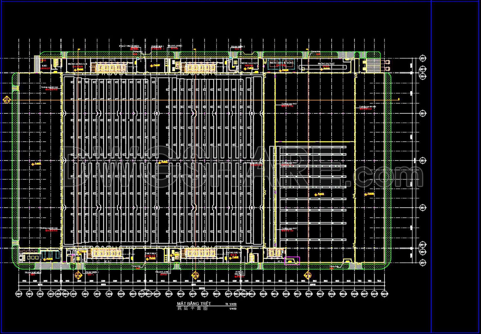 53. Free download of CAD floor plan drawings for a factory with ...