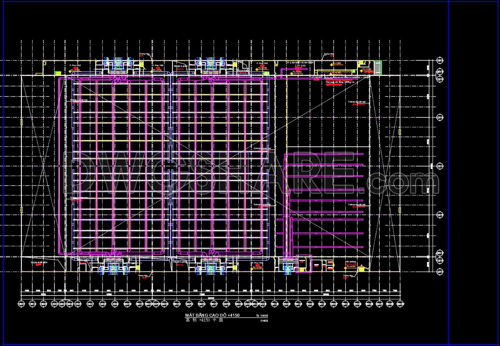 53. Free download of CAD floor plan drawings for a factory with ...