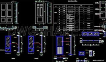 543. Free CAD Frameless Glass Railing Detail DWG