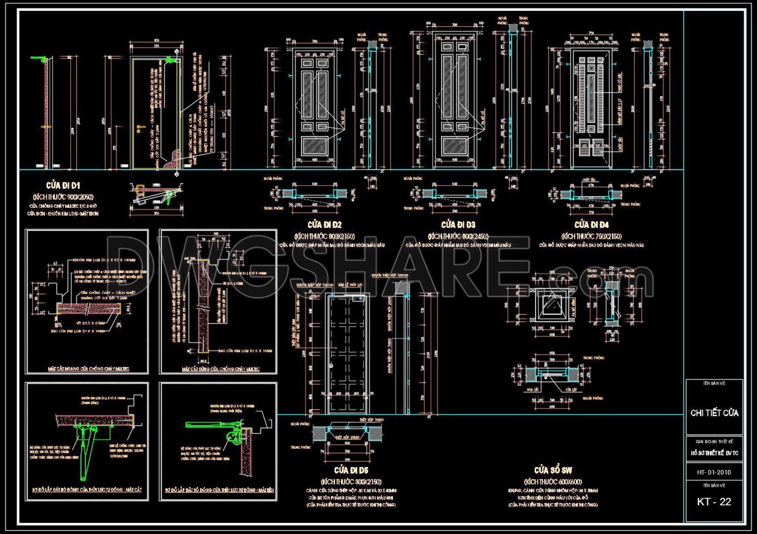 648. Detailed CAD Drawings Of Doors, Windows For Download