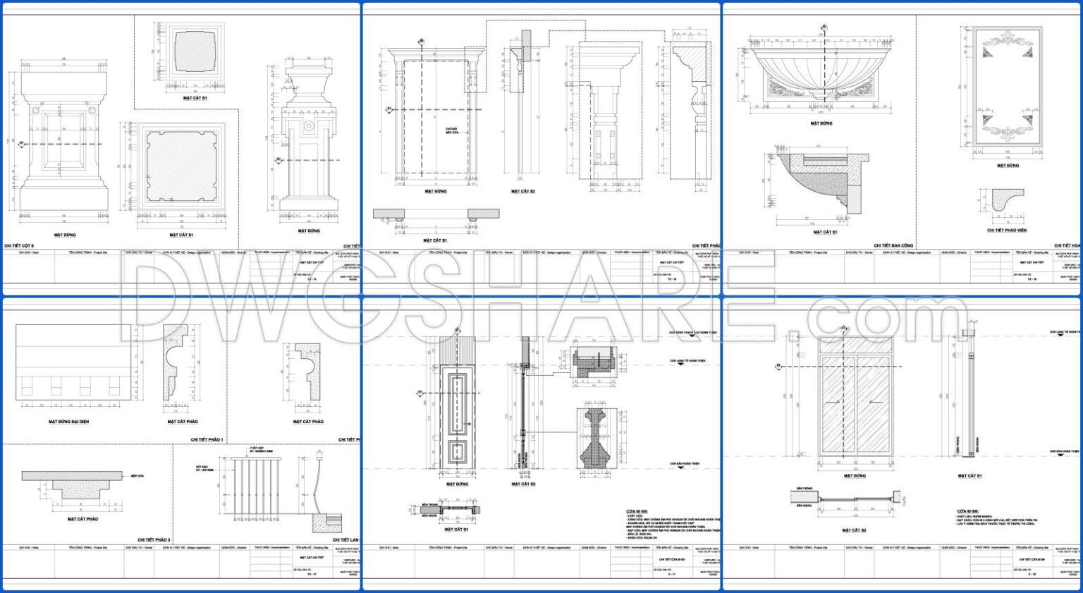758. Free Download Architectural PDF Drawings for a 3-Story European Classic Style House ...
