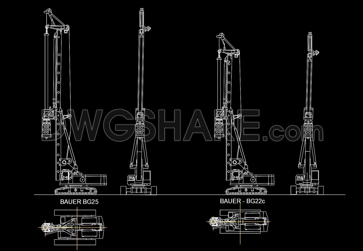 91. Free Download of CAD Drawings for Rotary Drilling Rig