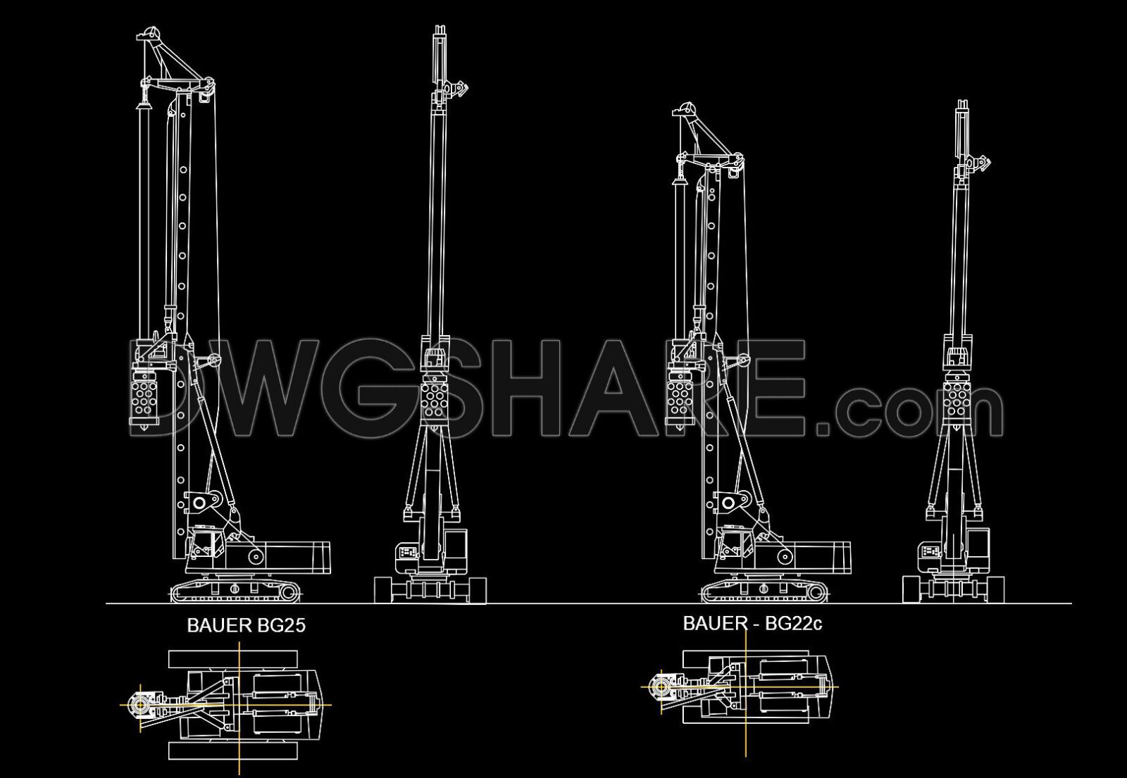 91. Free Download of CAD Drawings for Rotary Drilling Rig