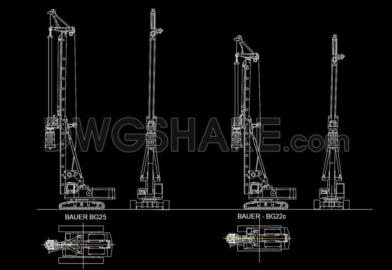 91. Free Download of CAD Drawings for Rotary Drilling Rig