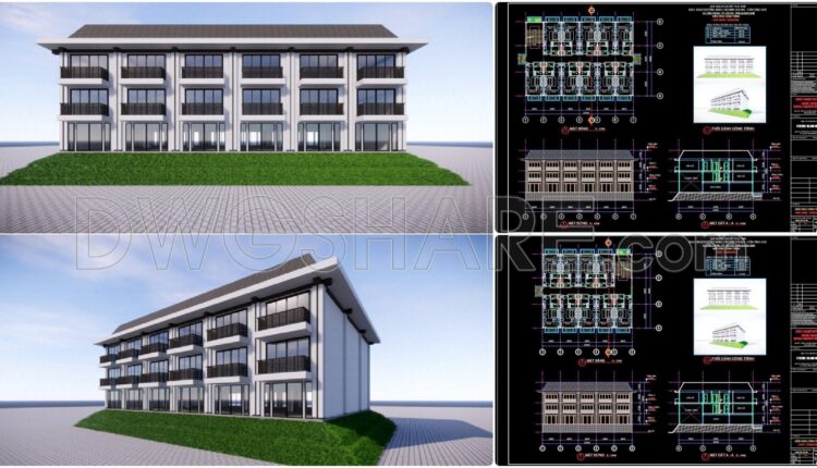 101. Download Cad Drawings Of A 2-story Resort Building Design With 11 ...