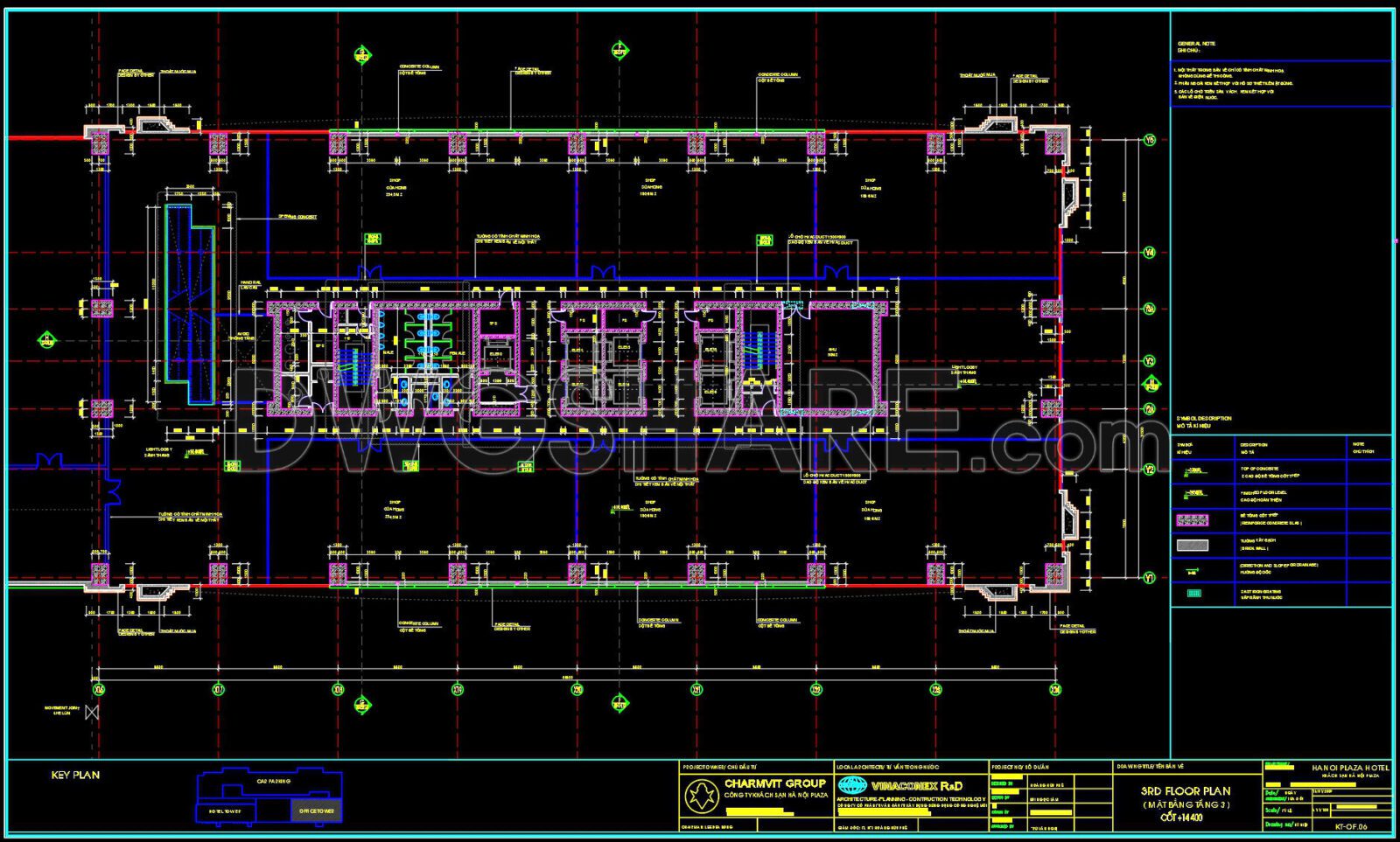 103. Free Download of Typical Floor Plan CAD Drawing – HANOI PLAZA ...