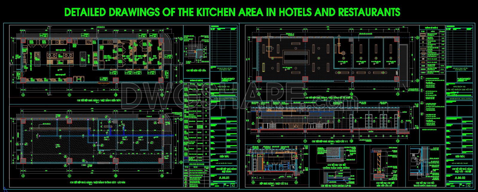 108. Download Free CAD Floor Plan of a 5-Star Hotel with a 4600m2 Area