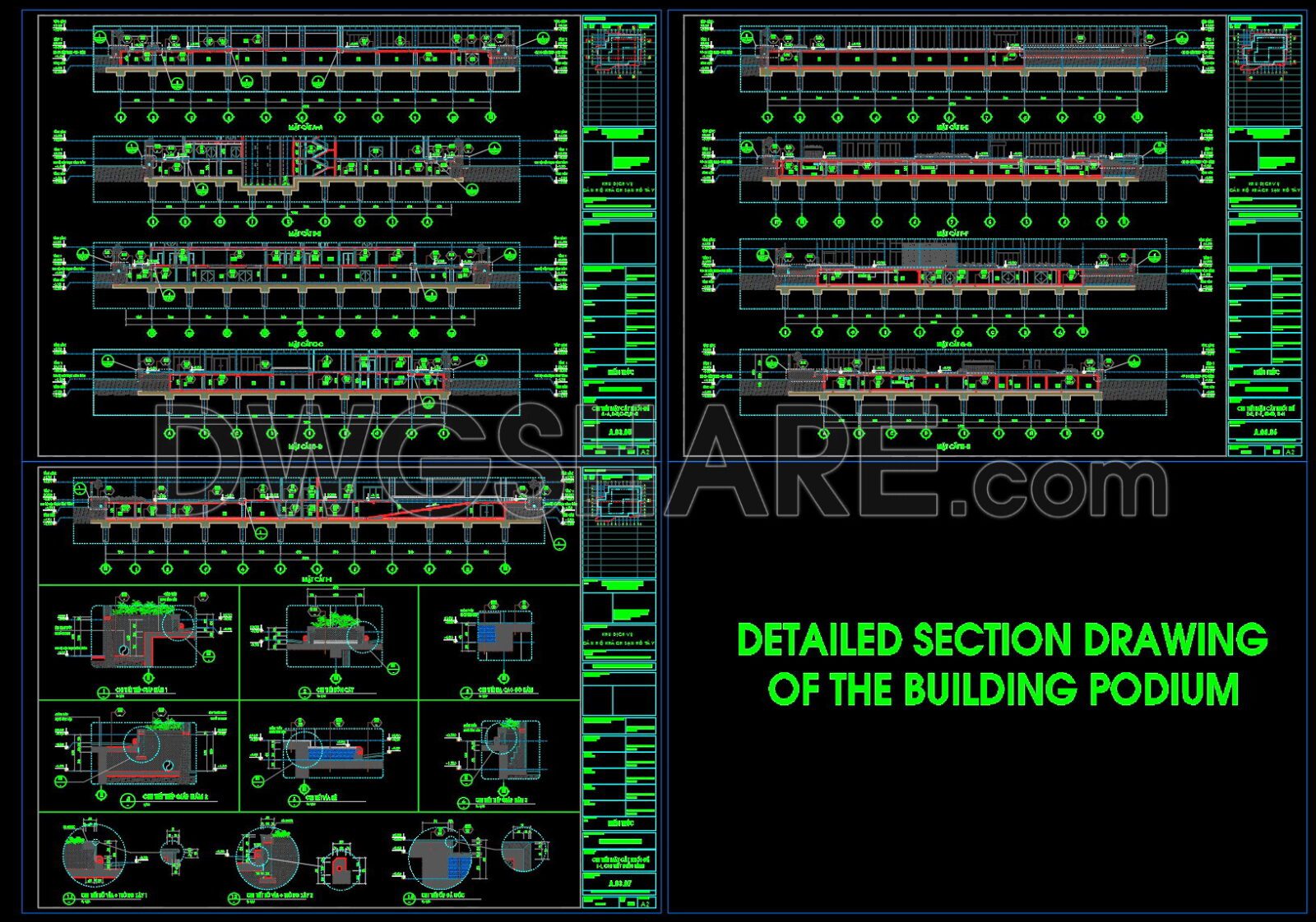 108. Download Free CAD Floor Plan of a 5-Star Hotel with a 4600m2 Area