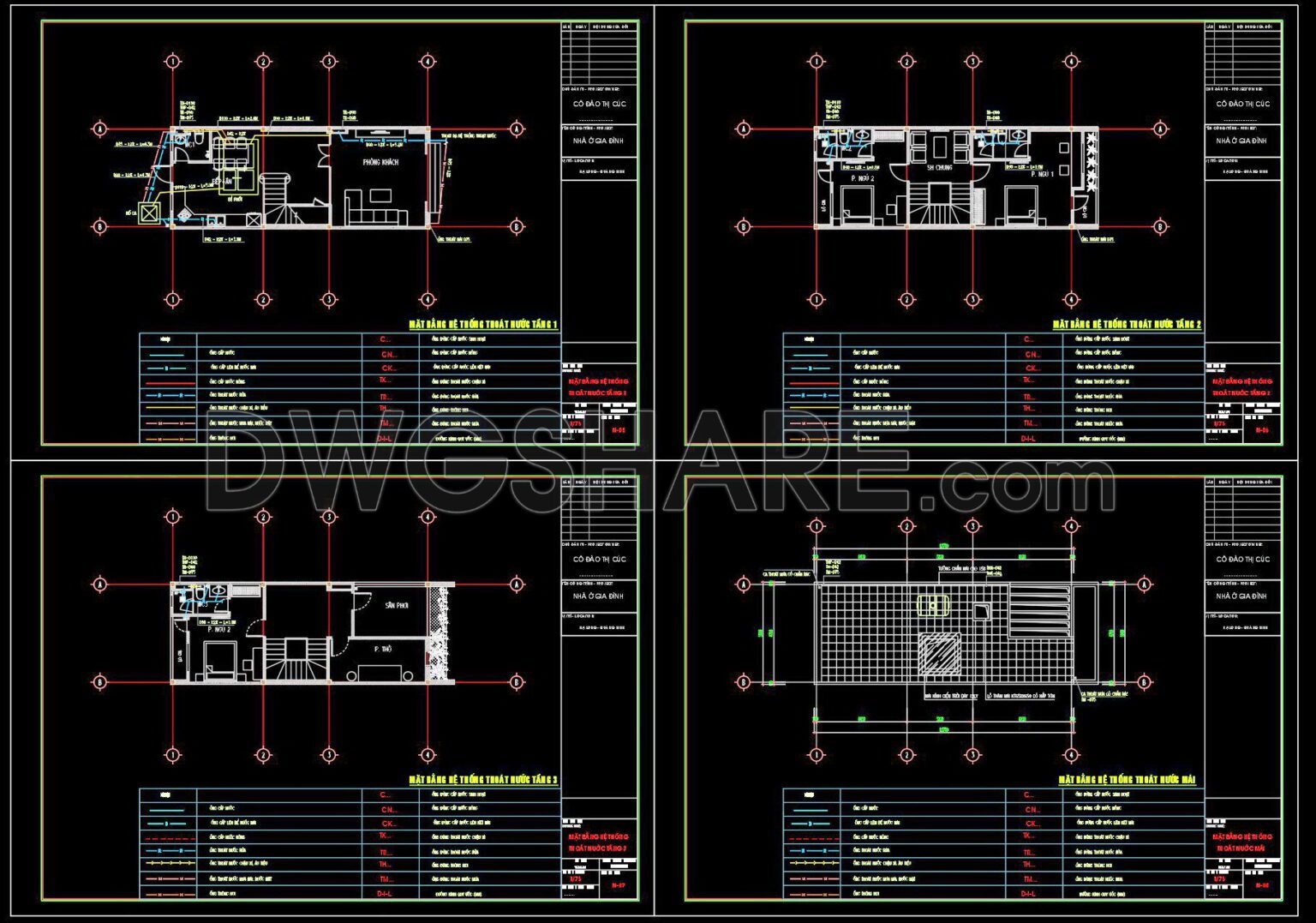117. CAD drawings detailing the design of water supply and drainage ...