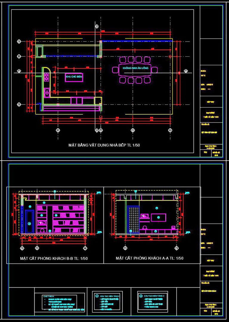 124. Free download CAD technical drawings of kitchen cabinets for the house