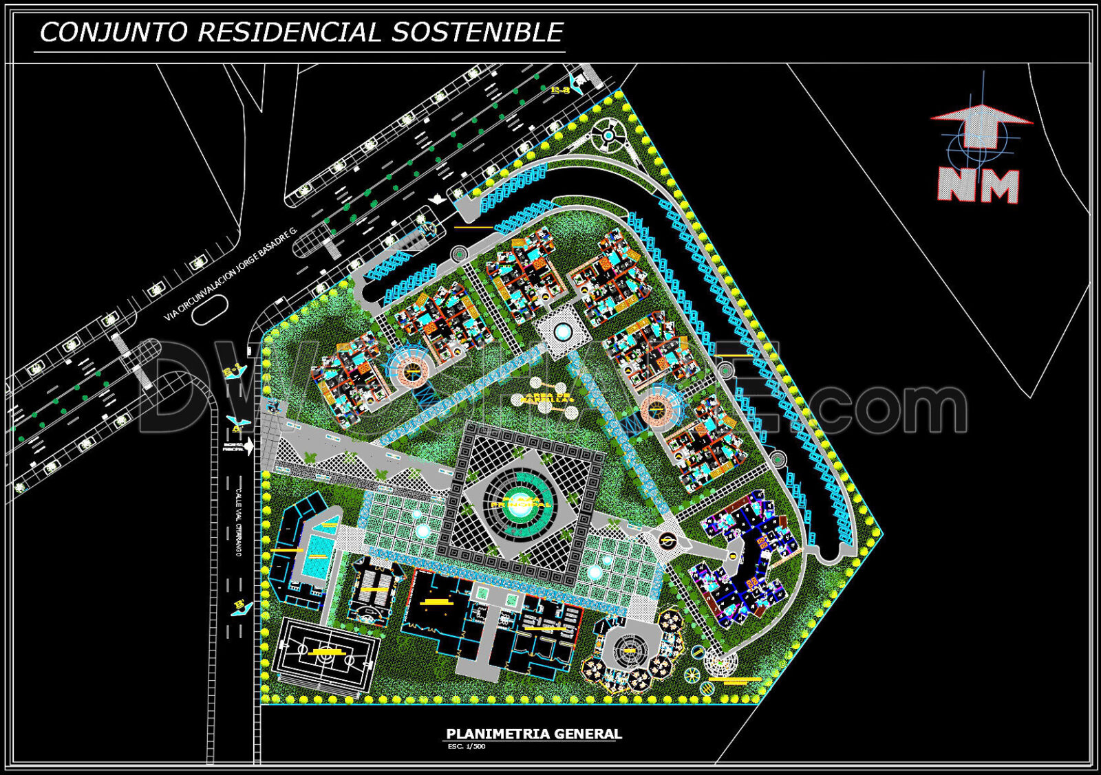 137. Free Download of Garden Landscape CAD Drawing for Sustainable ...