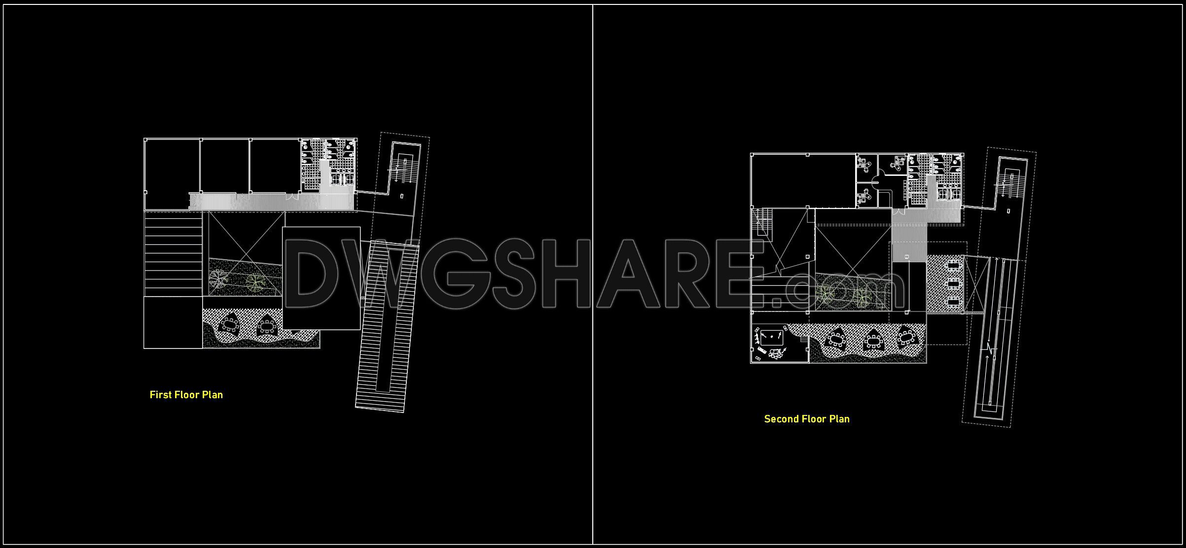 15. Free Download Cad Drawing – Small Museum With Basement Parking (3 ...