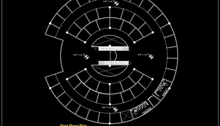 16. Free Cad Drawing Download – Circular Layout Museum (3) - Free Cad ...
