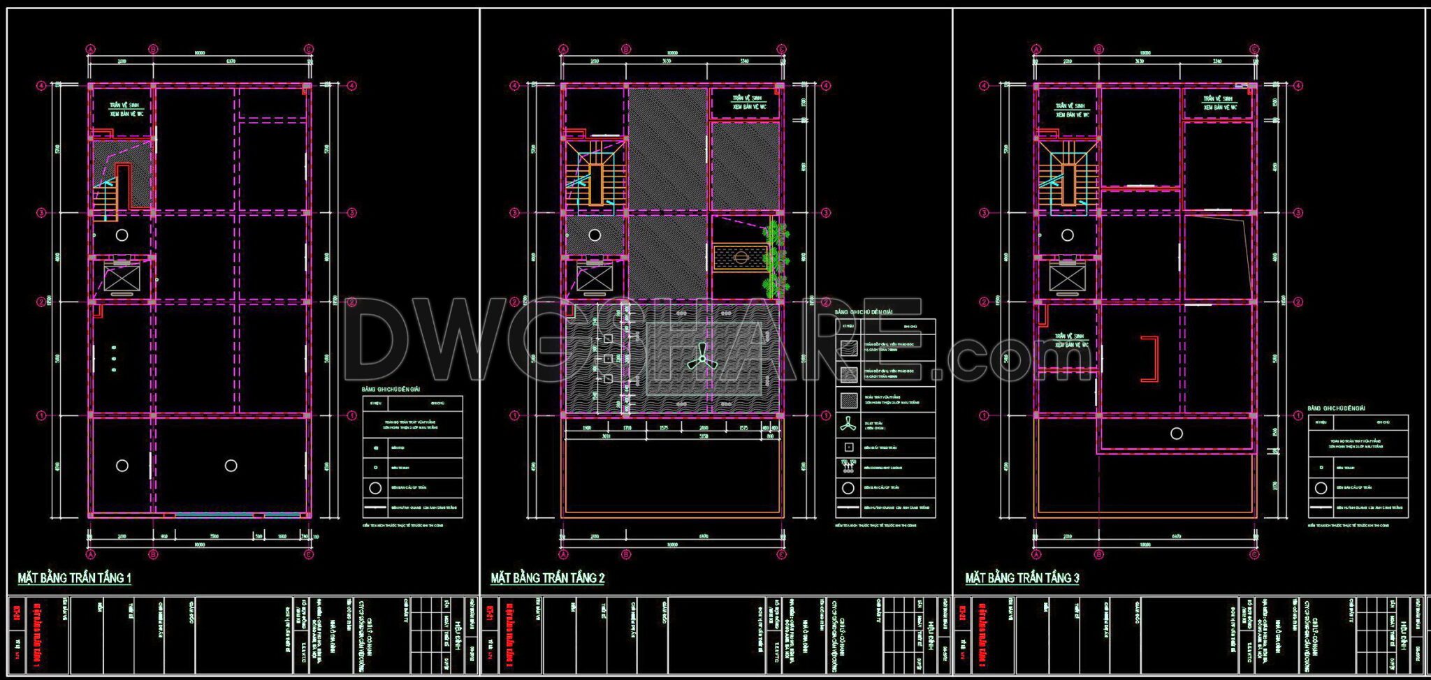 175. Free download of detailed CAD drawings of ceiling plans and lighting layout plans for a 2 ...