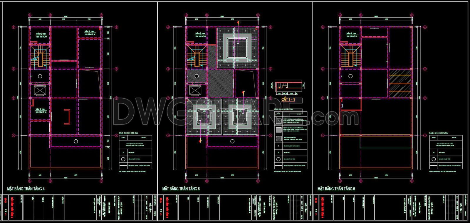 175. Free download of detailed CAD drawings of ceiling plans and lighting layout plans for a 2 ...