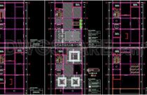 549. Free Detailed CAD Drawing - Steel and Glass Canopy Structure