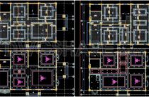 Private University Plan and Elevation AutoCAD File DWG