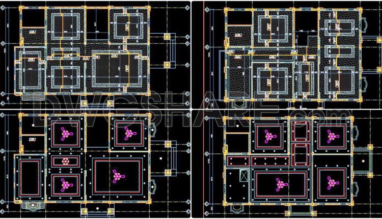 176. Free Download Of Detailed Cad Drawings Of Ceiling Plans And ...