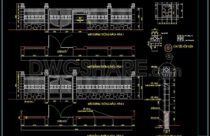 78.Flag Pole Elevation and Sections Details Autocad file