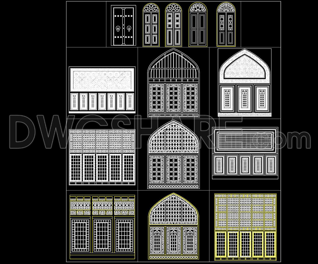 189. Free Download of Decorative Pattern Design CAD Blocks